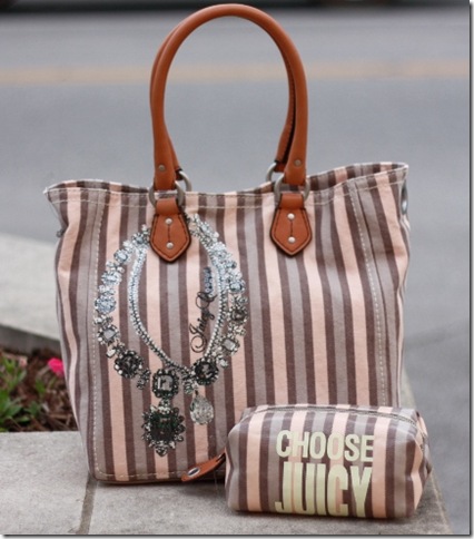 New Juicy Couture Coastal Stripe Totes & Cosmetic Cases | Swank ...